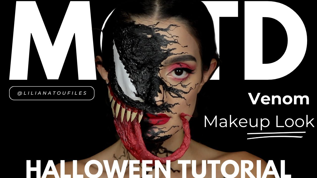 Venom Makeup Look | Halloween Makeup - YouTube