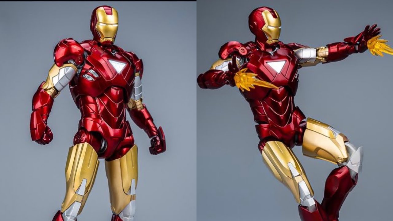 New iron man mark 6 action figure model kit revealed fond joy - YouTube