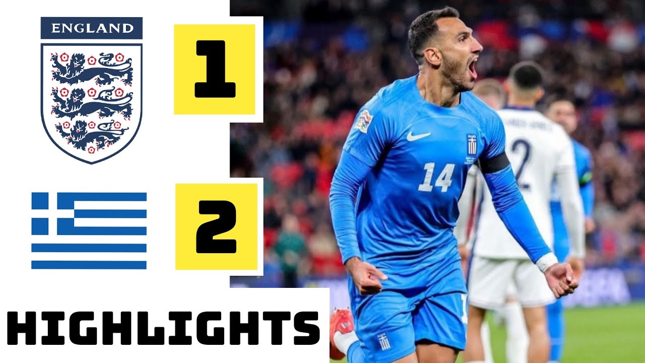 🔵 England vs Greece (1-2) goals & Extended HIGHLIGHTs UEFA Nations ...