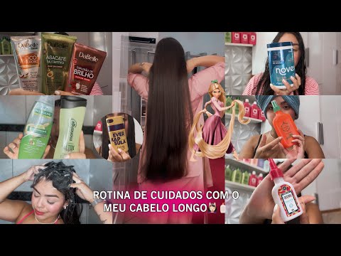 ROTINA DE CUIDADOS COM O MEU CABELO LONGO💆🏻‍♀️🧴- #haircareroutine #haircare