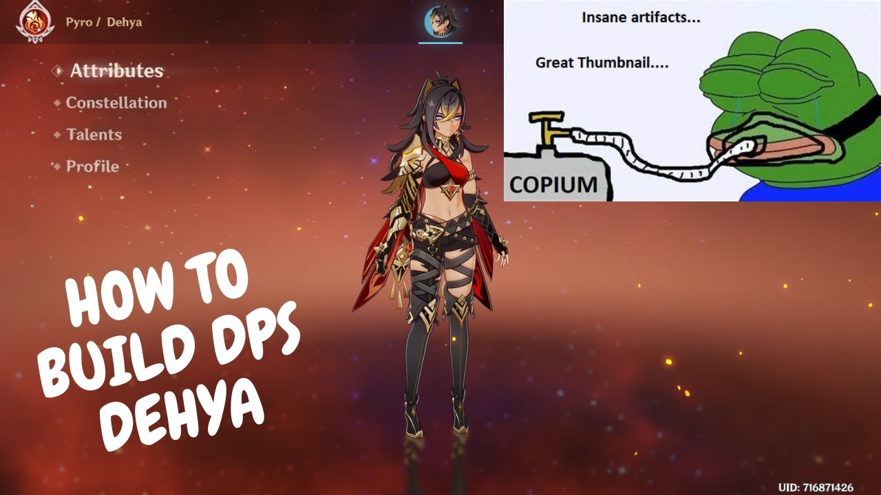 how to build Dehya dps quickily and easily - YouTube
