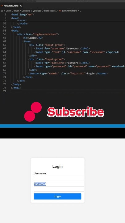 Stylish Login Page with HTML & CSS🚀 #coding #programminglanguage# ...