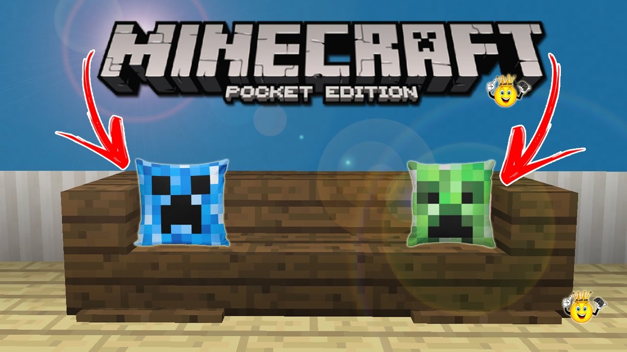 ⭐️Como fazer Sofá com Almofada #1 no Minecraft PE/PC - YouTube