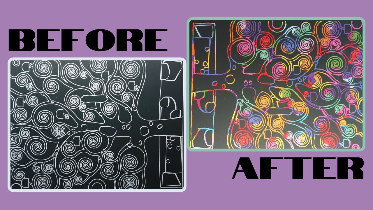 Scratch Art | Scratch Painting | Drawing Tree | Scratch Book | Relaxing ...