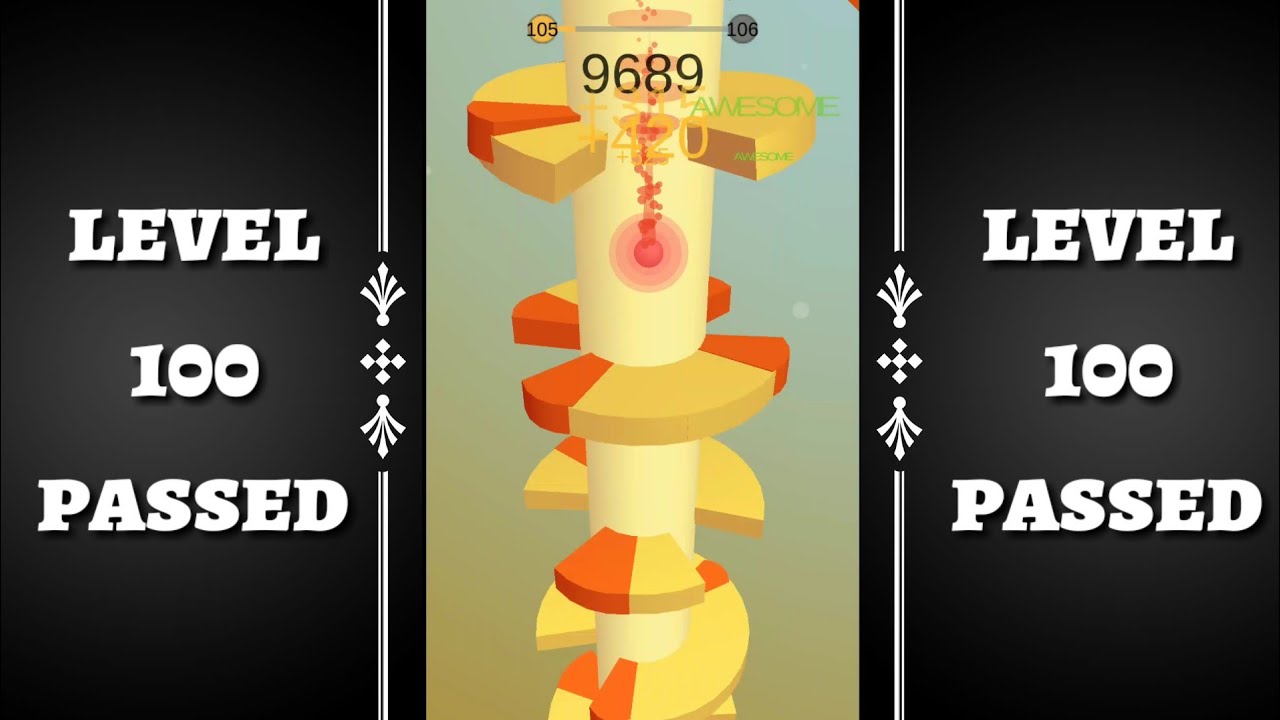Helix jump | level 100 to 105 gameplay - YouTube