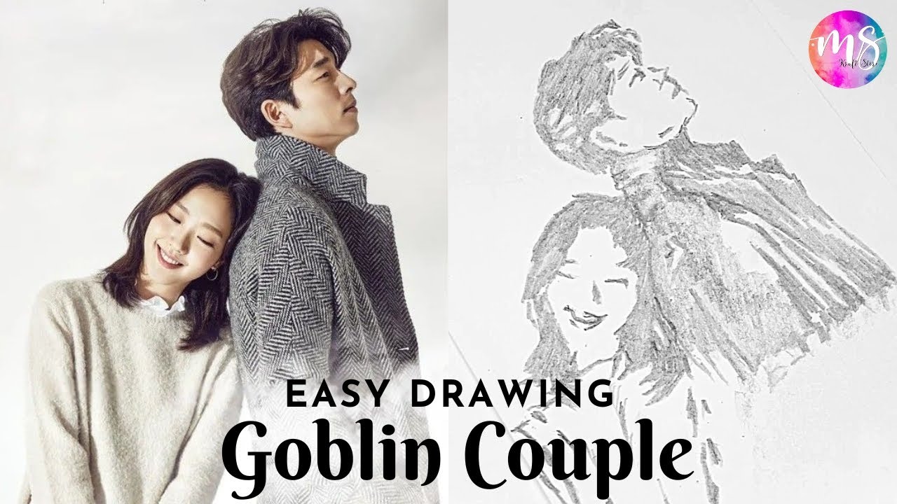 How to Draw a Couple | Goblin | Kdrama | Easy Sketches for Beginners ...