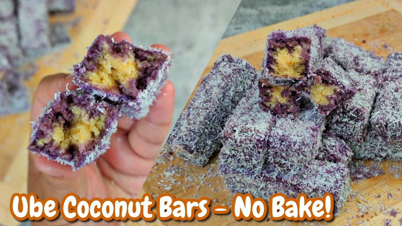 Ube Bars, No Bake, No Oven, No Yeast Ube Coconut Bread - Negosyo Recipe ...