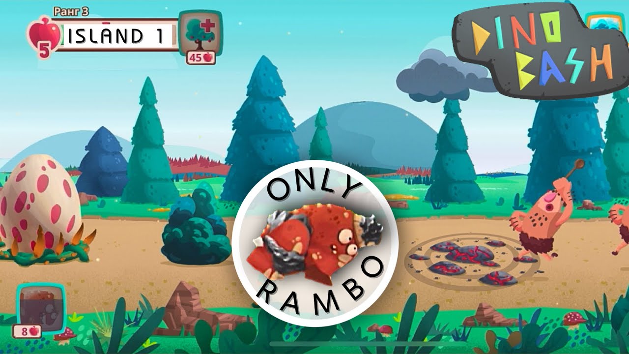 Dino Bash only RAMBO gameplay - YouTube