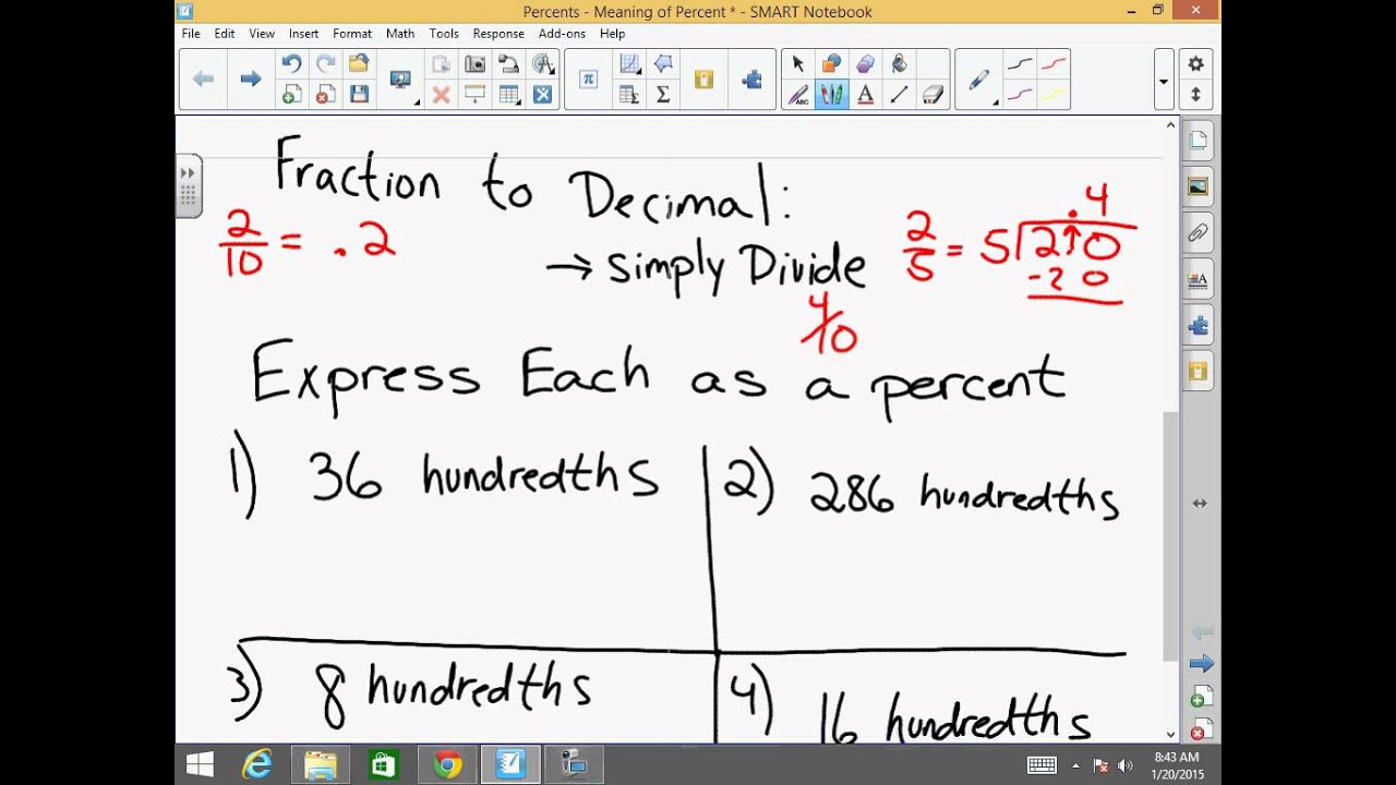 Intensive Math: Meaning of Percent - YouTube