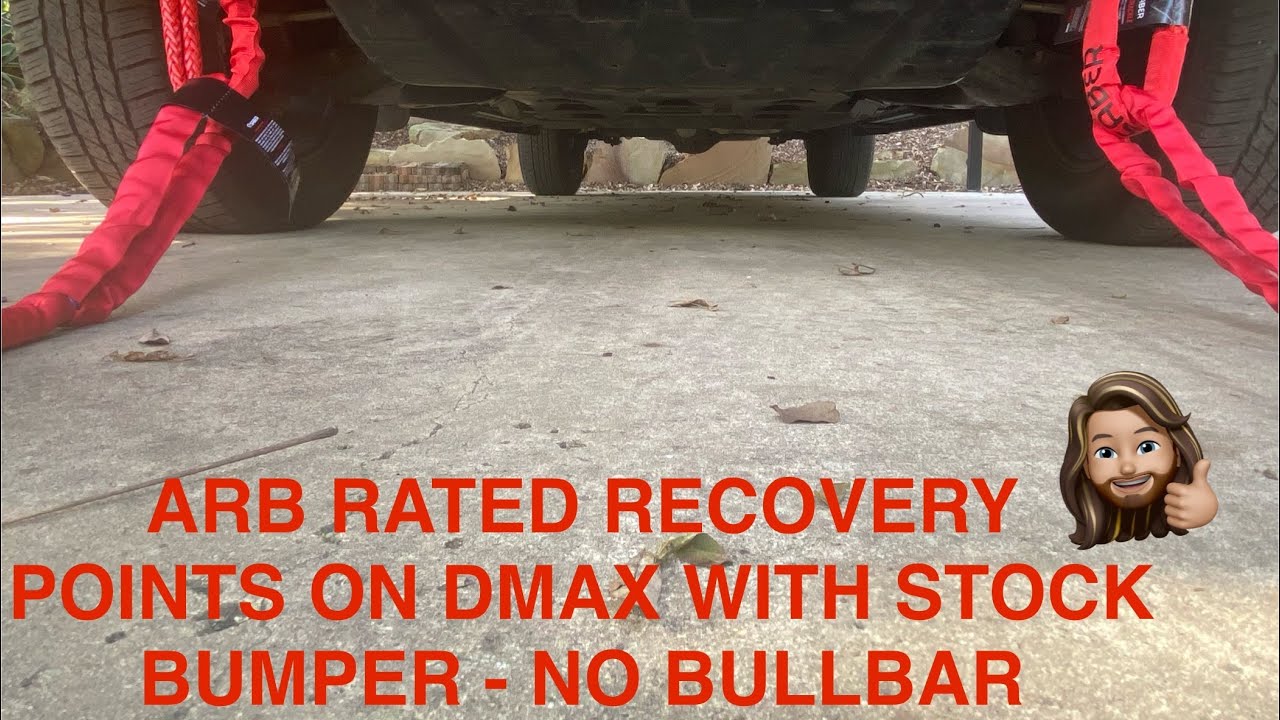 ARB Rated Recovery Points with DMAX Stock Bumper | Isuzu DMAX - YouTube