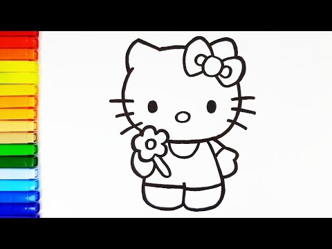 How to draw hello kitty step by step for toddlers,draw hello kitty easy ...