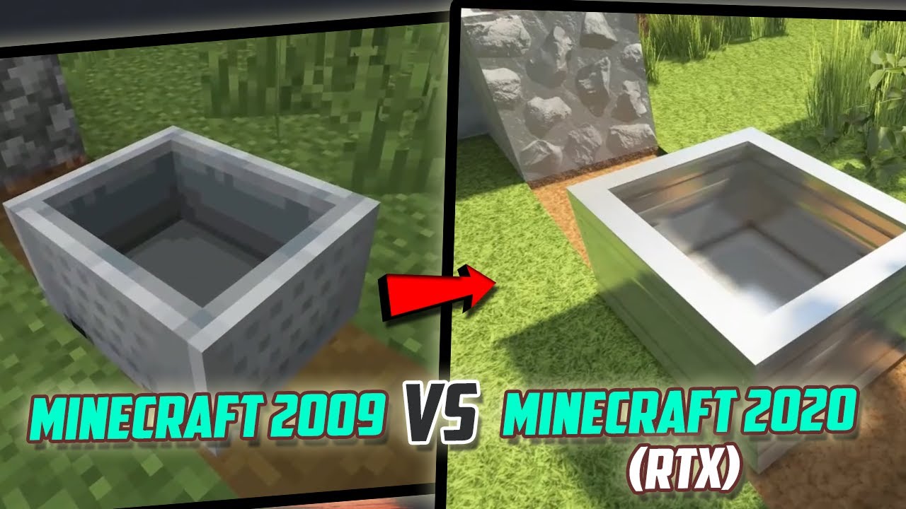 Minecraft 2009 vs Minecraft 2020 dengan RTX - YouTube
