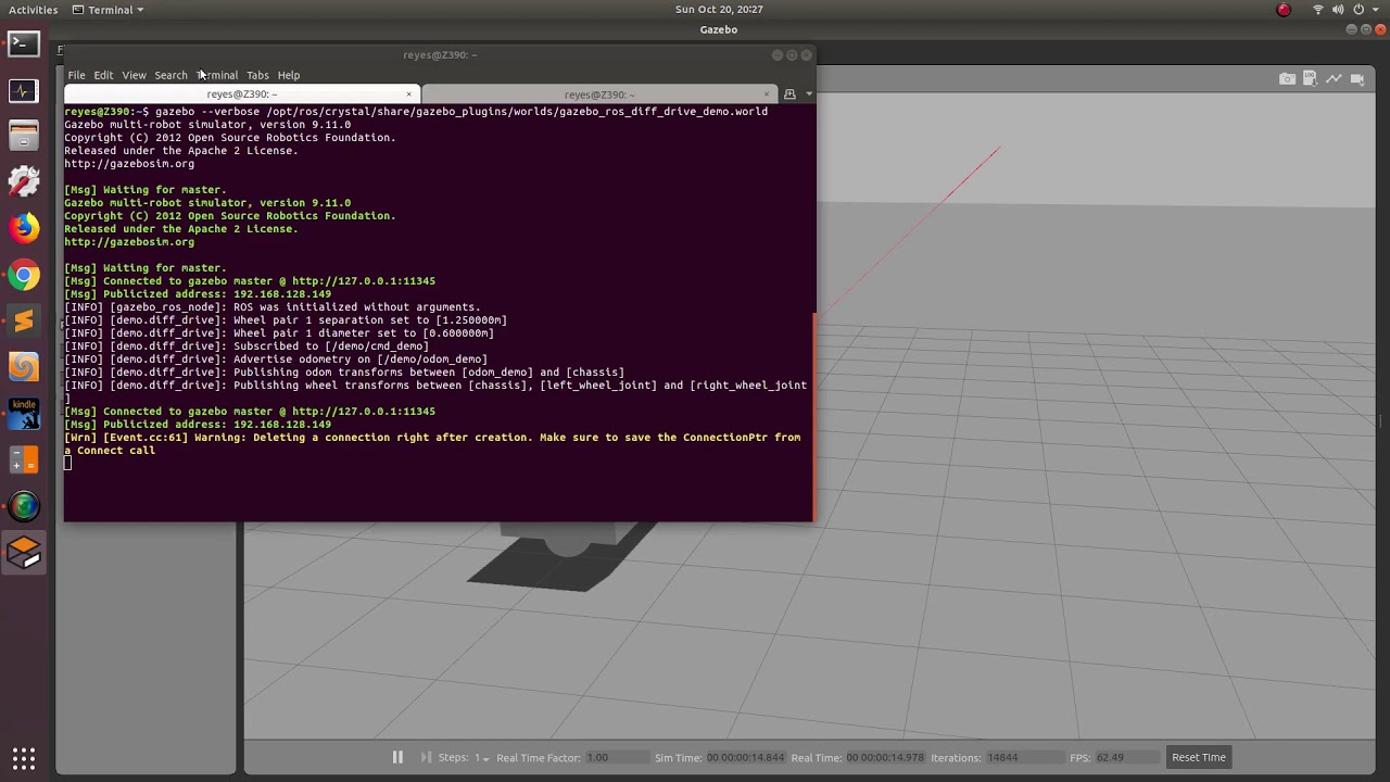 ROS2 Gazebo Example - YouTube