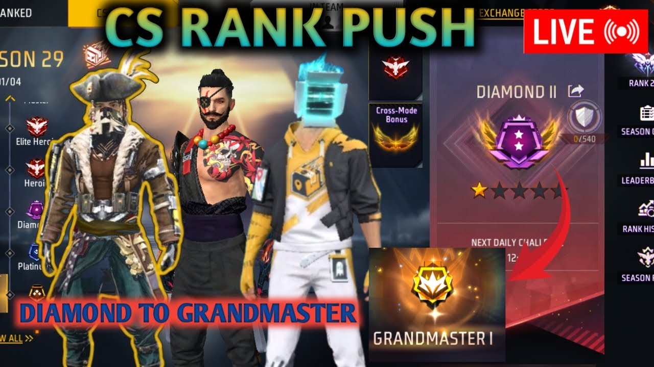 CS RANK PUSH DIAMOND TO GRANDMASTER | New Season Cs Rank VISHAL GAMER ...