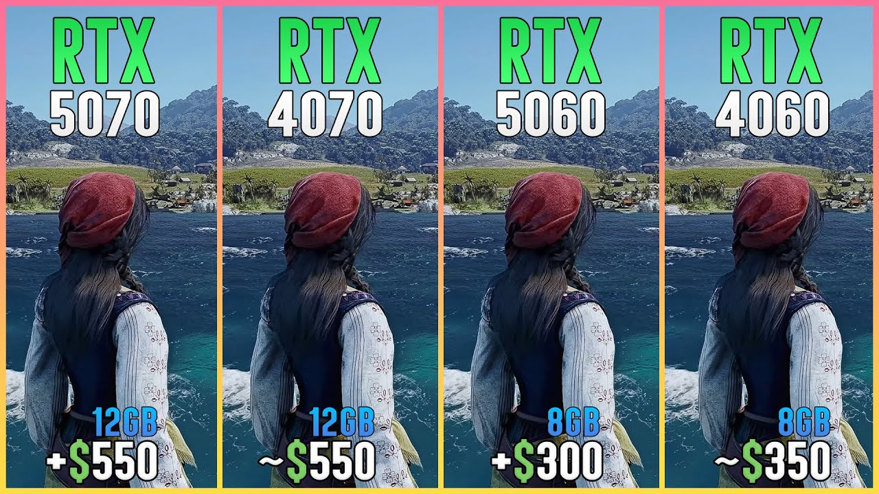 RTX 5070 vs RTX 4070 vs RTX 5060 vs RTX 4060 - Test in 12 Games - YouTube
