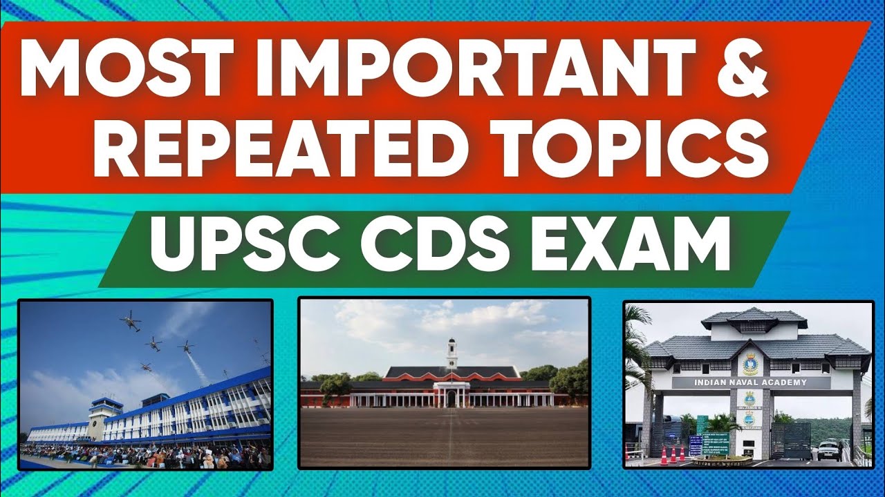 UPSC CDS 1 2024 | Most Important Topics: English , GS , Maths #cdsexam ...