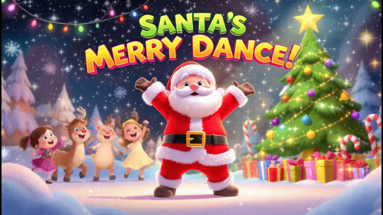 🎅 Santa’s Merry Dance! | Fun Christmas Rhyme for Kids | Santa Song ...