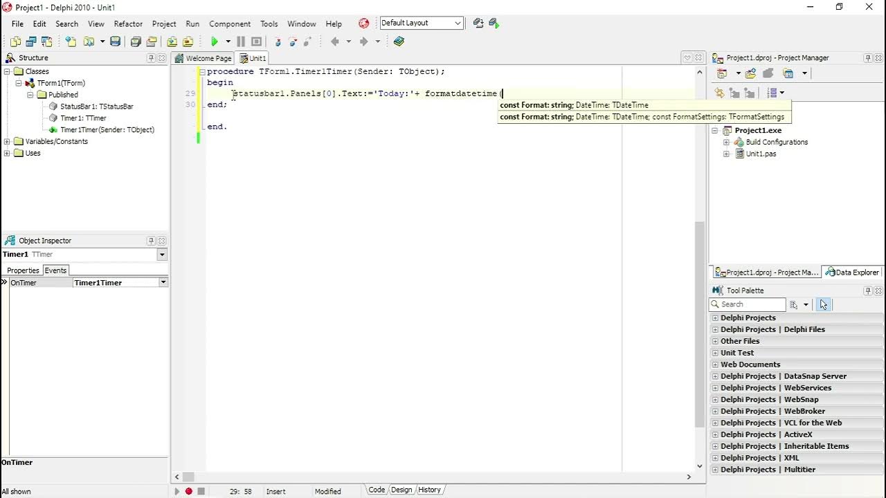 Delphi - Statusbar - YouTube