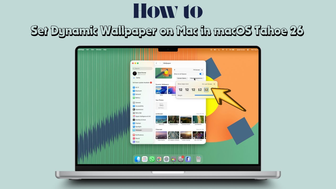 How to Set Dynamic Wallpaper on Mac in macOS Tahoe 26 - YouTube