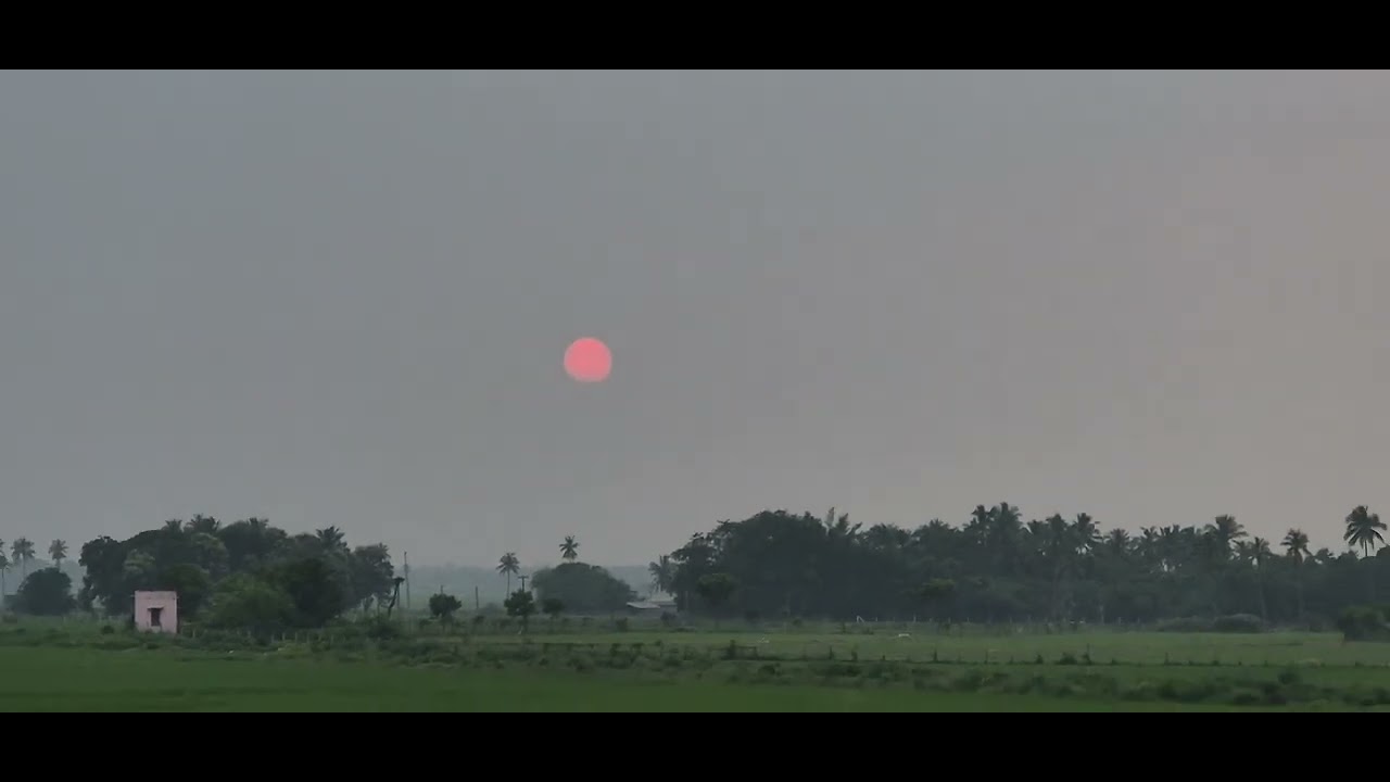 Evening Sunset vedio with agri land view - YouTube