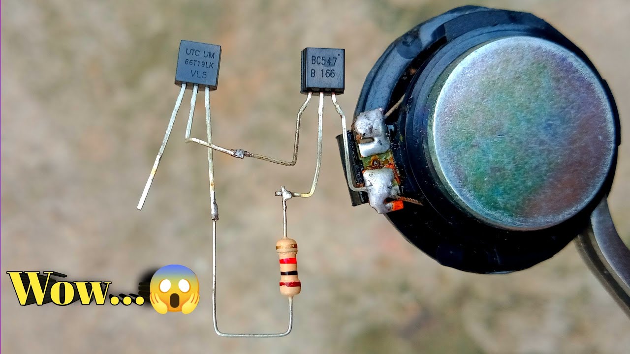 Awesome idea with bc547 and um66 melody generator ic #bc547 top ...