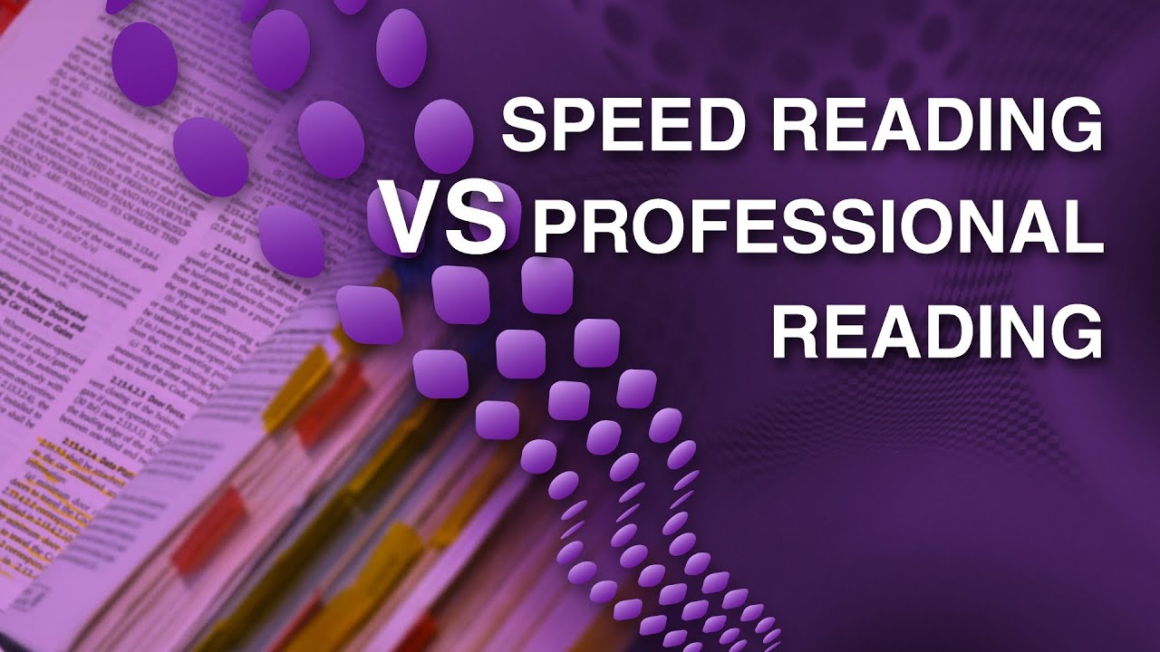 How to read books: Speed reading VS Professional reading - YouTube