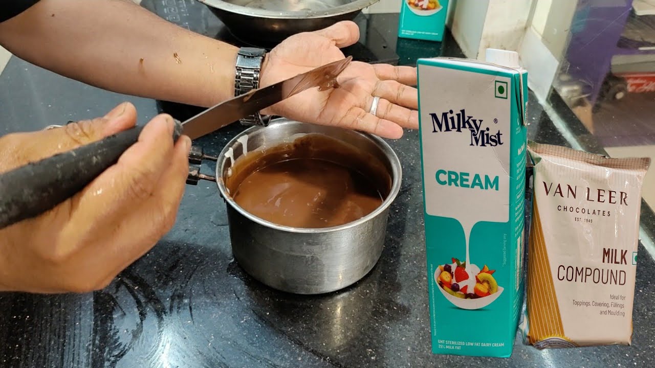 Milk chocolate ganache / Milky Mist Cream #chocolateganach # ...