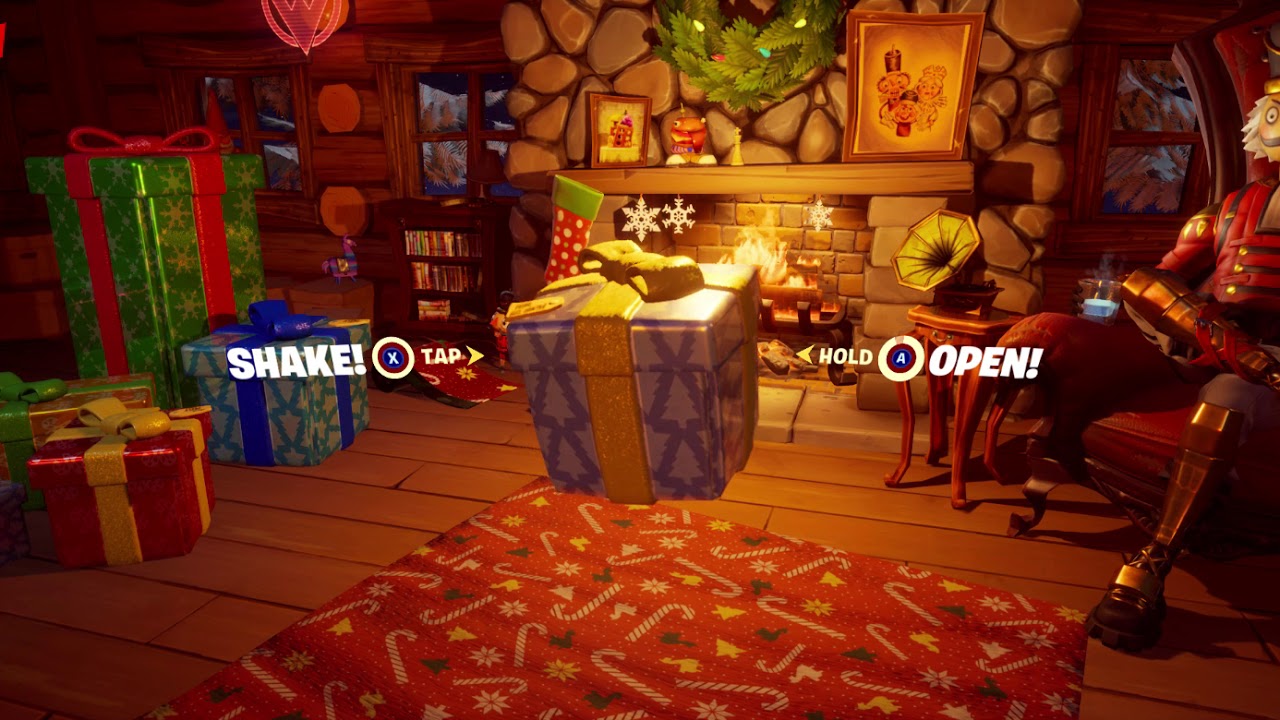 FORTNITE SEASON 1 CHAPTER 2 WINTERFEST OPENING MY 3 PRESENT DATE 12-20 ...