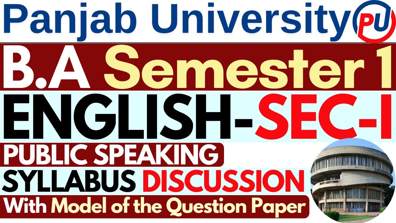 BA 1st Year Public Speaking | English SEC Paper 1st Semester | SEC ...