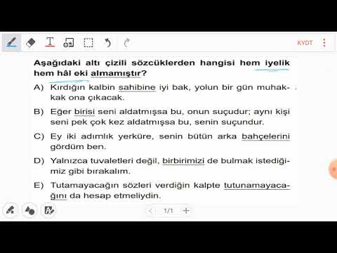Test 50/ Soru 10 (İsimler soru çözümü - İyelik ve hal, durum eki sorusu video çözümü taktiği)