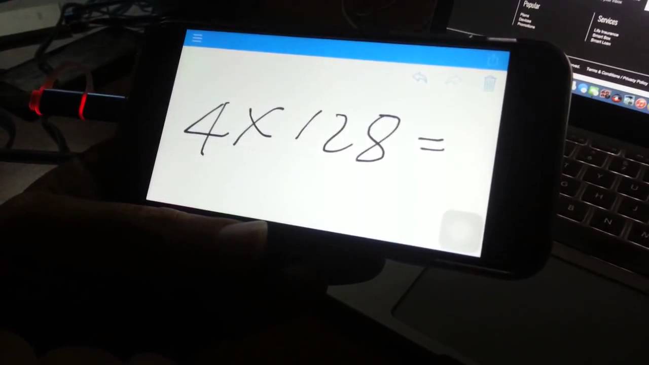 iOS MyScript Calculator tested on iPhone 6 - YouTube