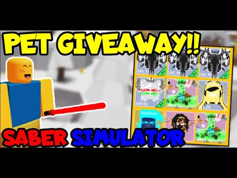 SABER SIMULATOR PET GIVEAWAY! FREE OP PETS! (Roblox Saber Simulator ...
