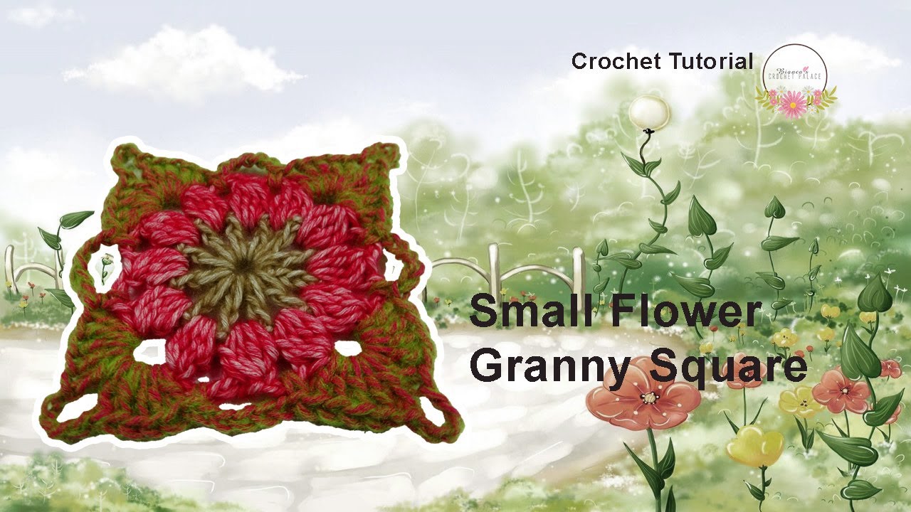 Small Flower Granny square // Crochet Tutorial // @BiancasCrochetPalace ...