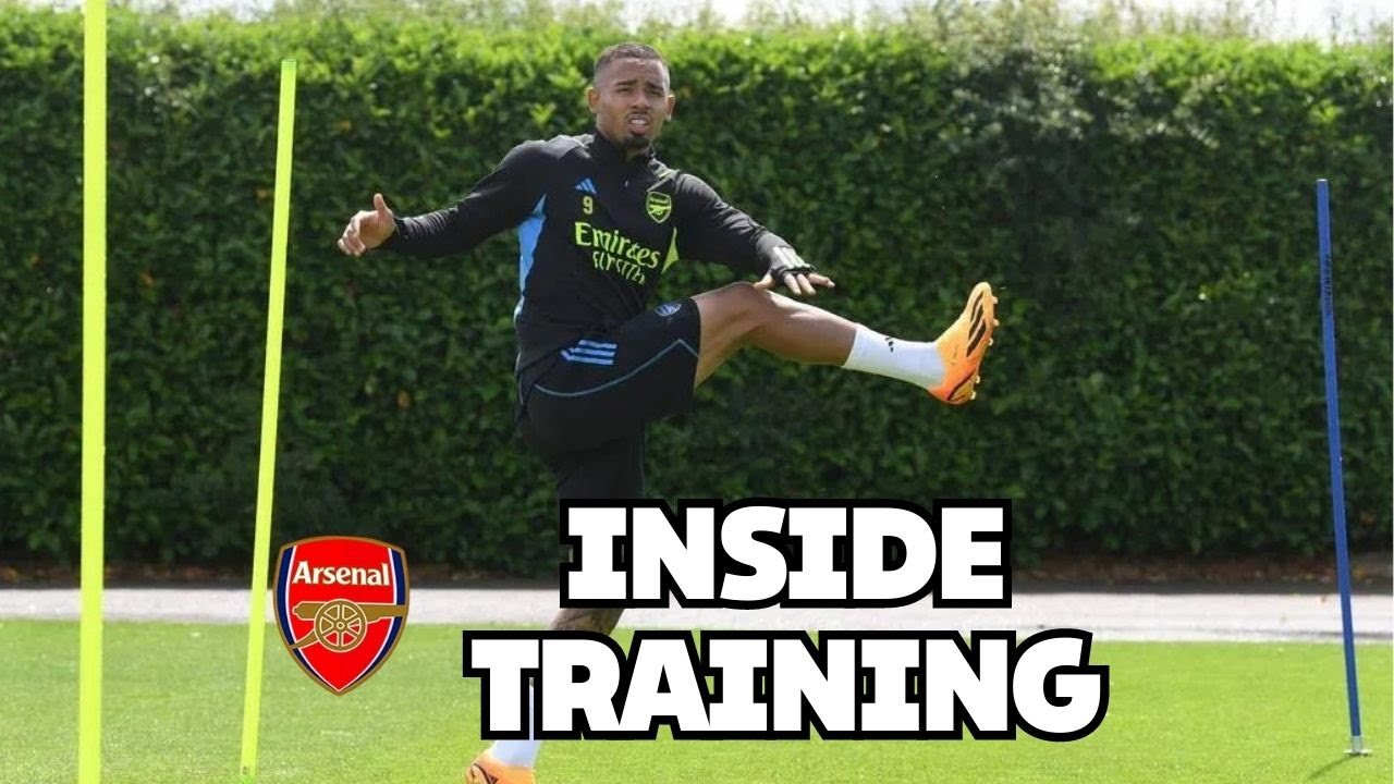 INSIDE TRAINING! Arsenal are back in training 🥵Gabriel Jesus, Ethan ...