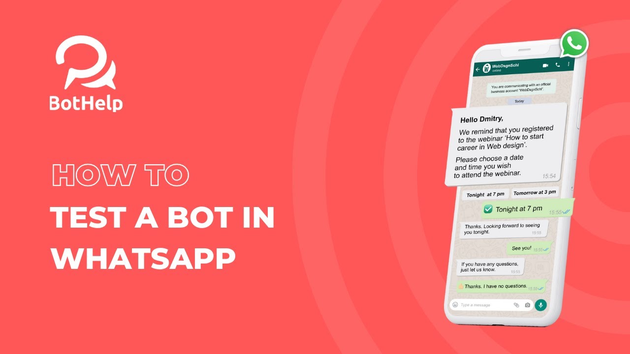 How to test a bot in WhatsApp - YouTube