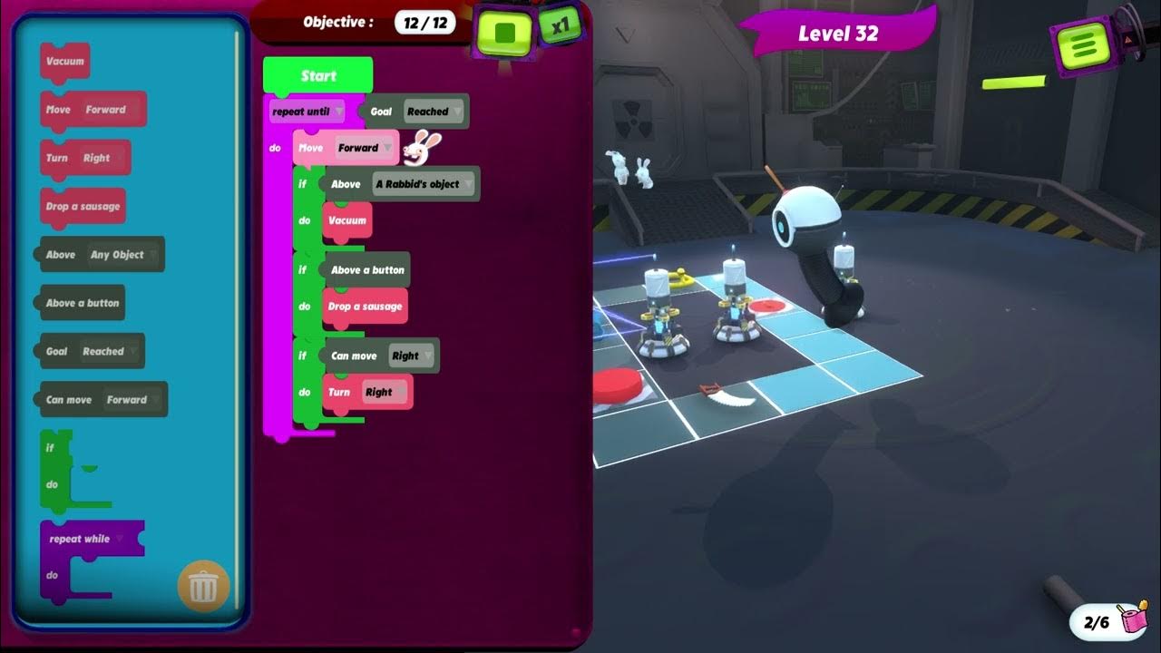 Rabbids Coding (PC) - Level 32 - YouTube