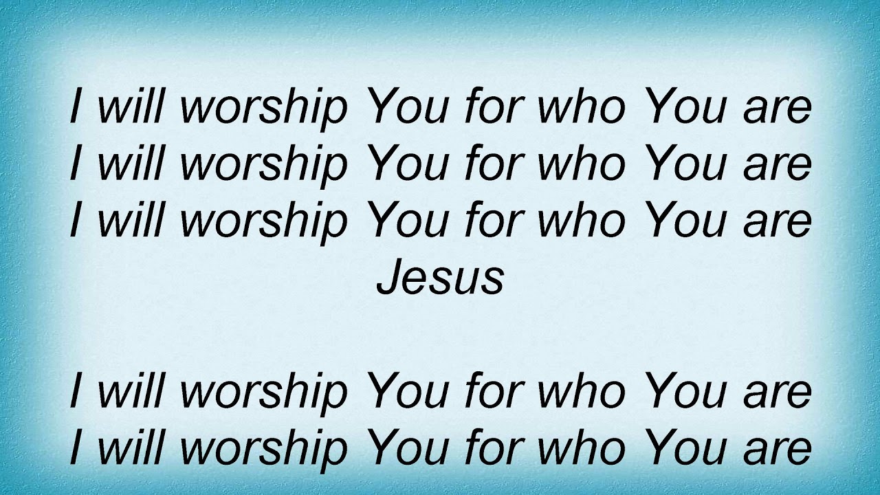 Hillsong - For Who You Are Lyrics - YouTube