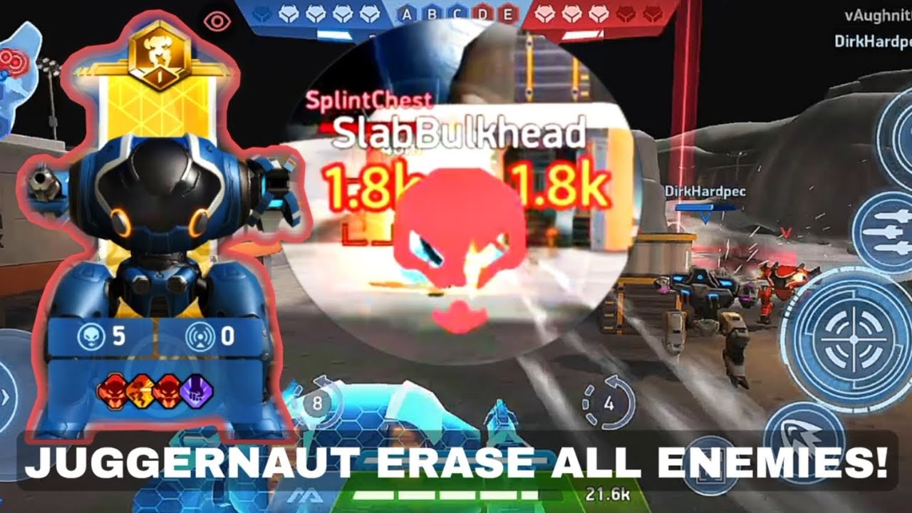 Juggernaut damage weapon combination in Mech Arena. - YouTube