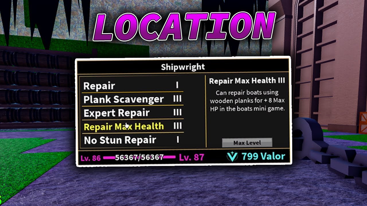 Shipwright Teacher and Ship Repair Location | Blox Fruits Tutorial ...