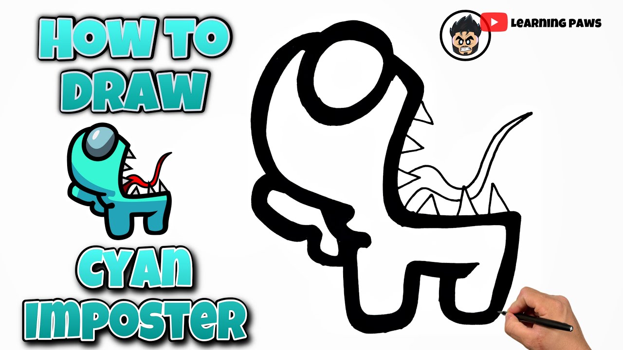 How To Draw Cyan Imposter | AMONG US #drawing #howtodraw #amongus - YouTube
