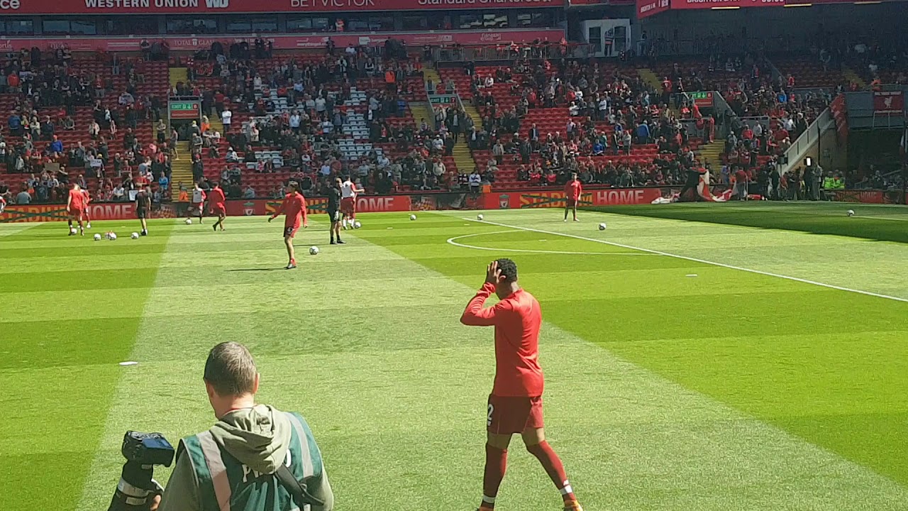 Warm ups vs Brighton at Anfield 13/05/2018 - YouTube