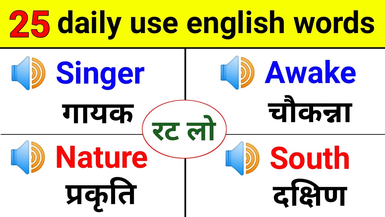Daily Use English Words With Meaning Word Meaning English To Hindi daily-use-english-words-with-meaning-word-meaning-english-to-hindi