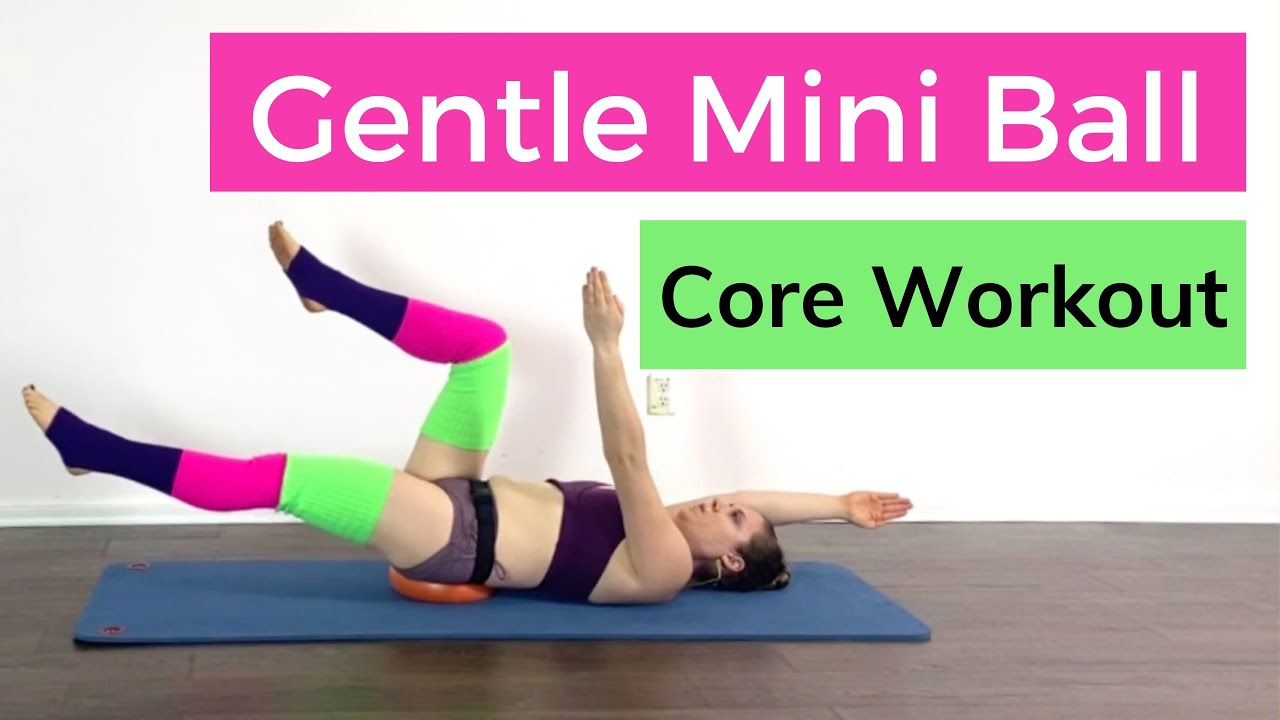 20 minutes pilates for beginners core workout with mini ball - YouTube