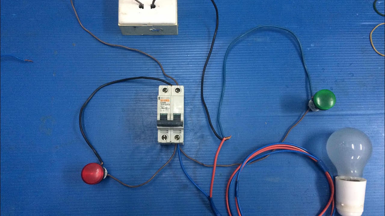 Mcb or breaker trip and on indications light - YouTube