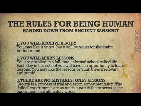 Talking about the 9 Rules of Being Human Ancient Sanskrit - YouTube