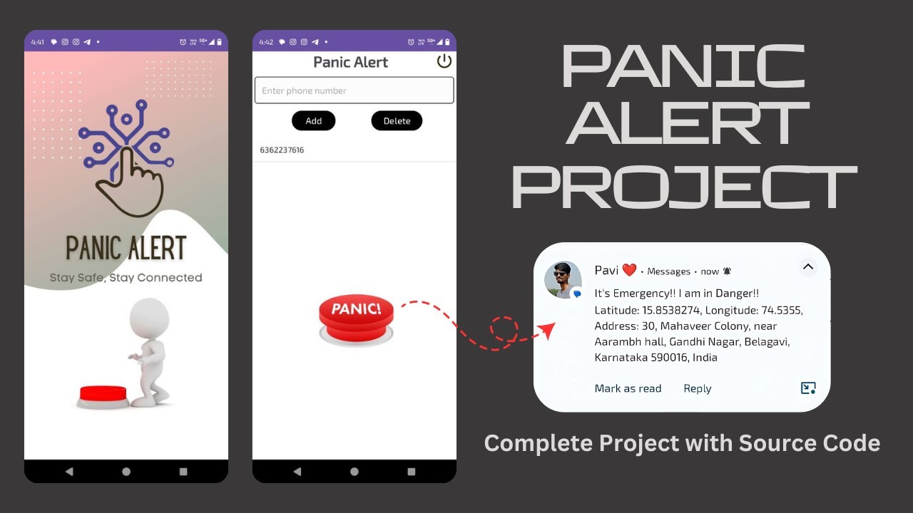 Panic Alert Project | Android App in Java | Final Year Project | Source ...