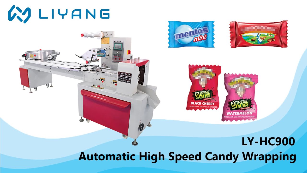 Automatic High Speed Candy Wrapping Machine - YouTube