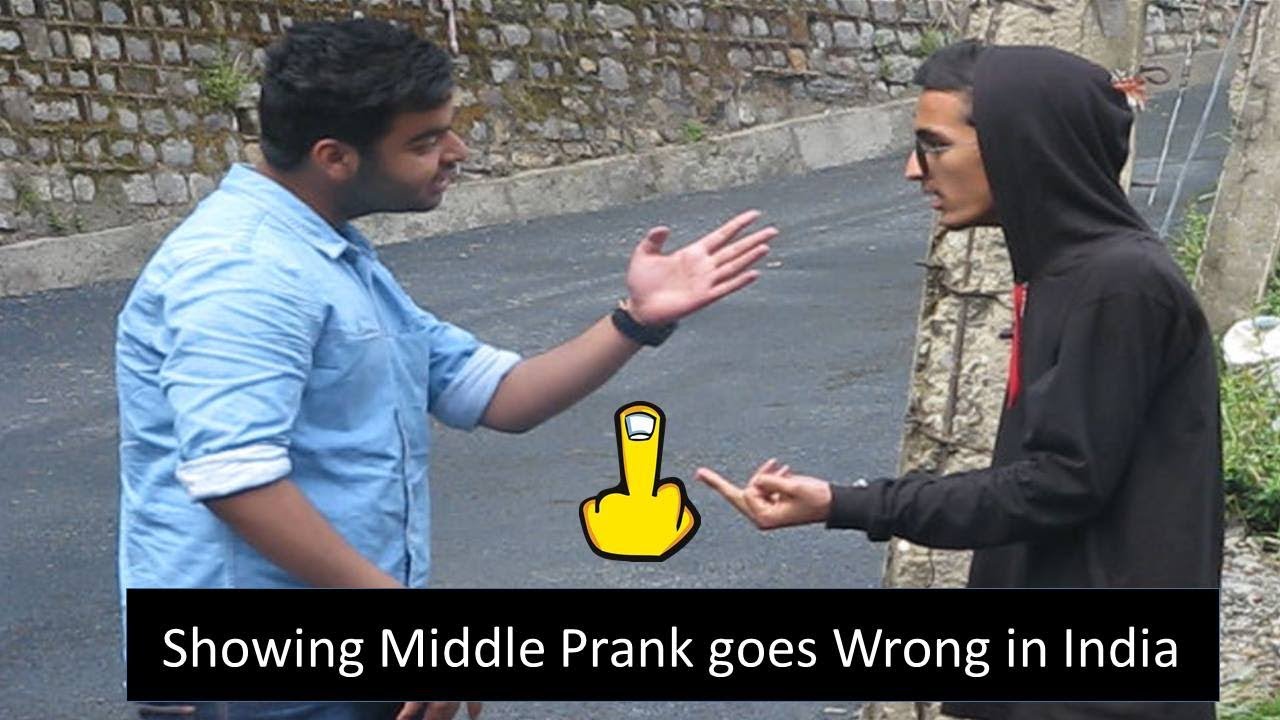 Showing Middle Finger Prank to Strangers Goes Wrong 🖕 | Pranks in India ...
