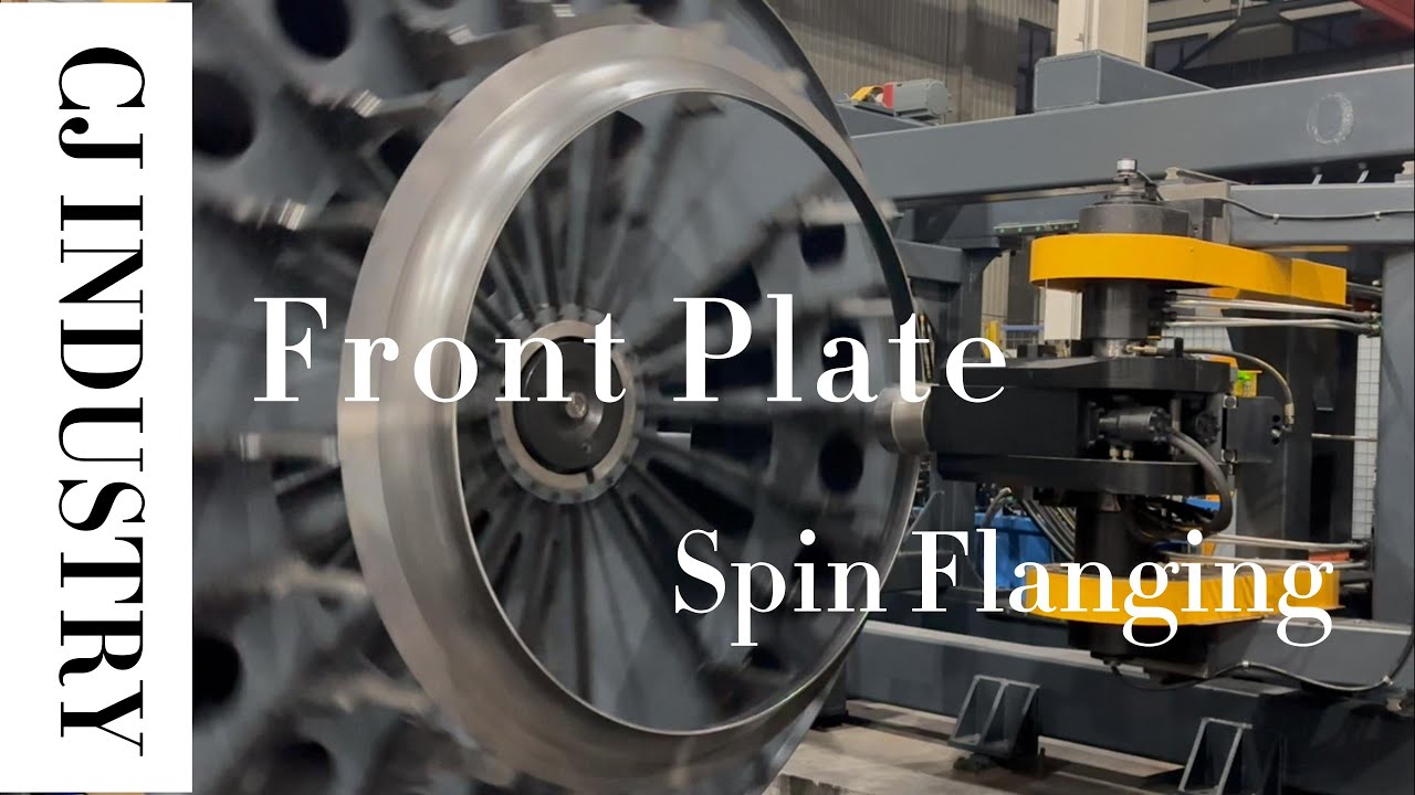 Automatic flanging machine for frontplate forming - YouTube