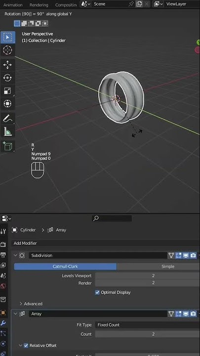 Create a Procedural Corrugated Conduit | Pipe in Blender #shorts - YouTube